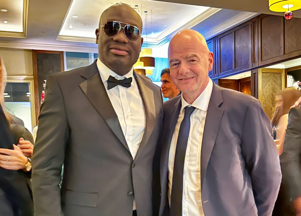 Football agent, Drew Uyi meets Infantino at 2023 FIFA Best Awards ...