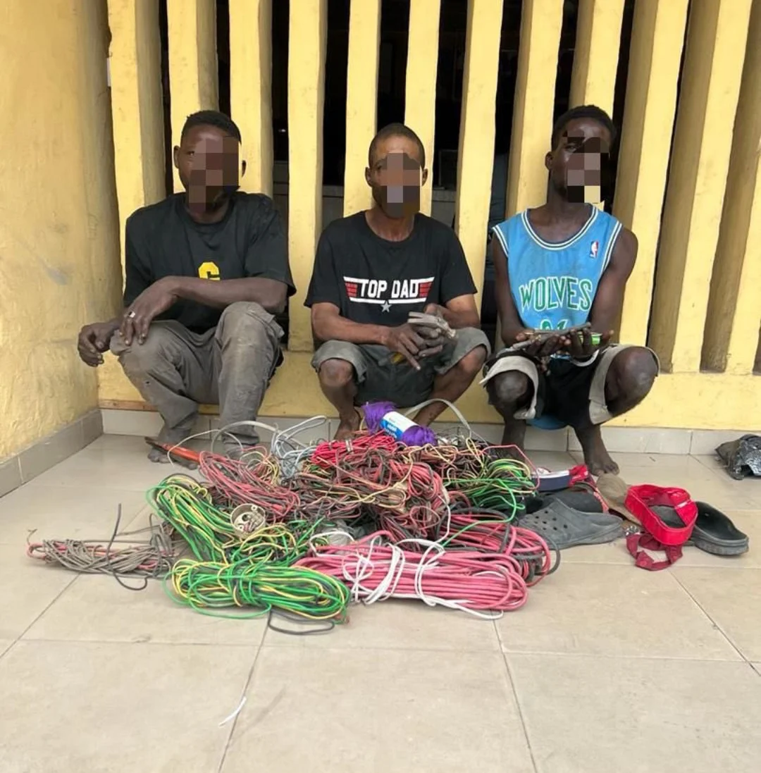 Police arrest three suspected cable thieves in Lagos - Vanguard News Police arrest three suspected cable thieves in Lagos - Vanguard News