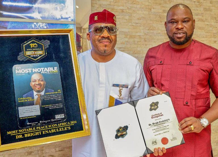 Enabulele honoured among '100 Most Notable Peace Icons Africa 2024 ...