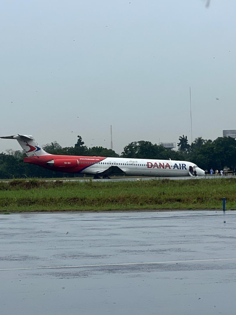 Updated: Dana airplane skids off Lagos airport runway - Vanguard News
