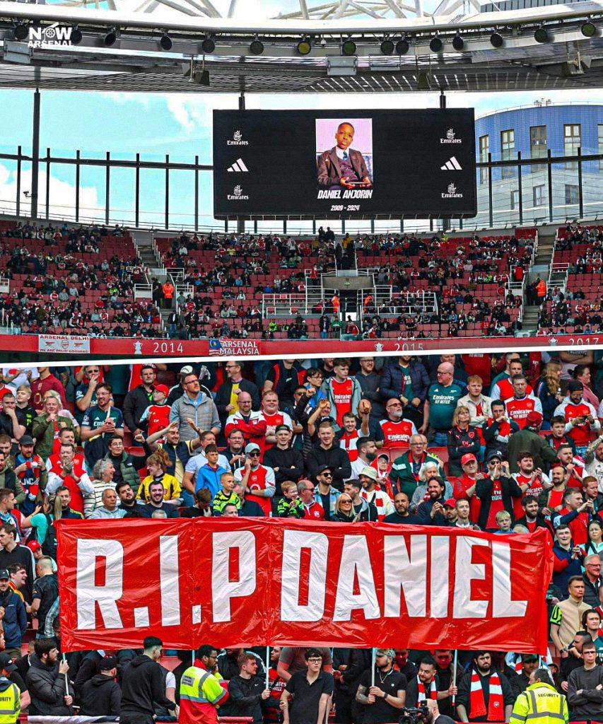 Video: Arsenal pay tribute to 14-year-old British-Nigerian fan Daniel ...