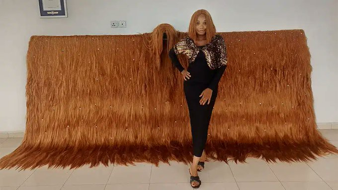 Nigerian lady breaks 3rd Guinness World Record with 'wildest wig ...