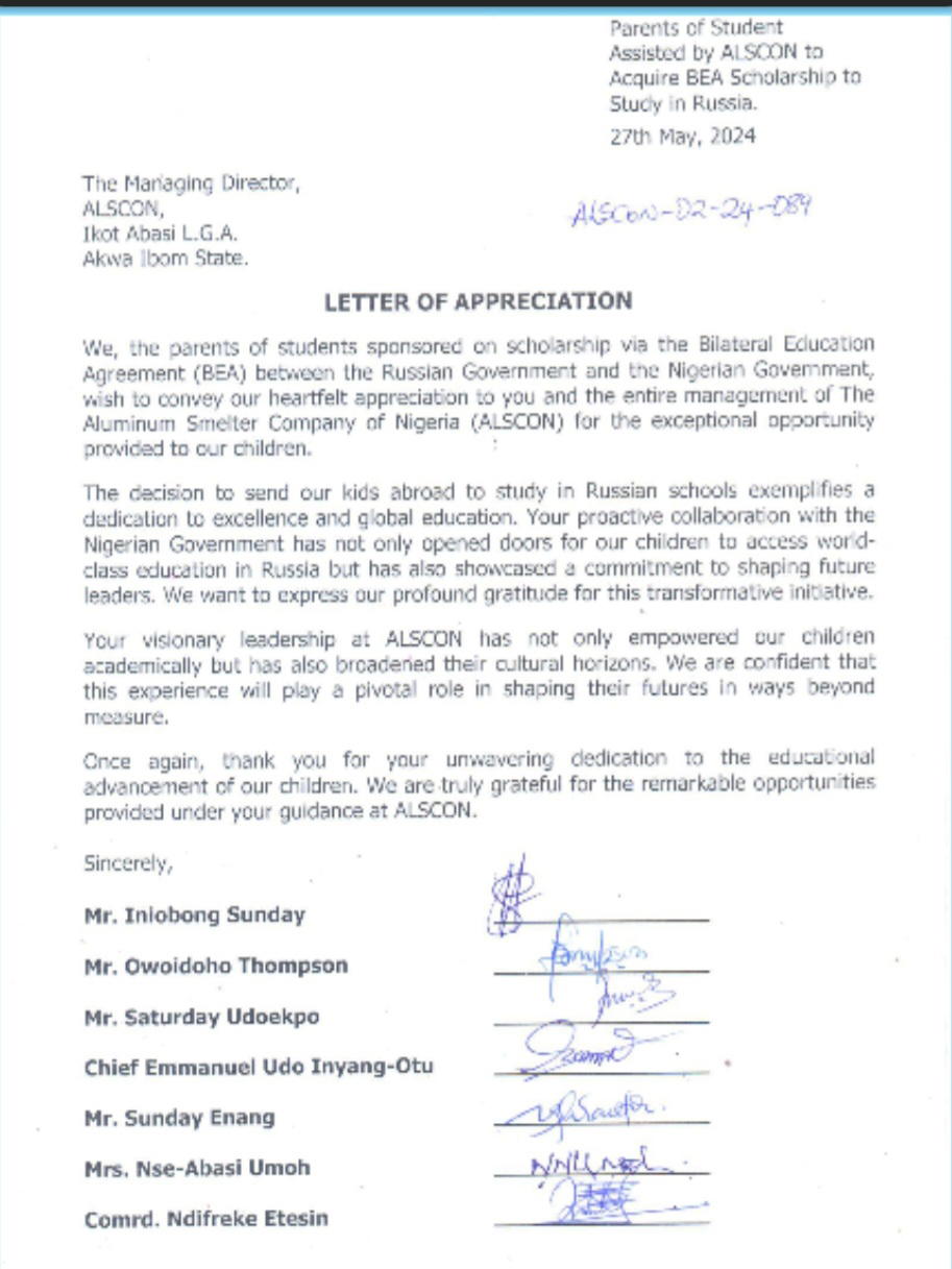 RUSAL ALSCON Supports Ikot Abasi Candidates in Educational Program ...