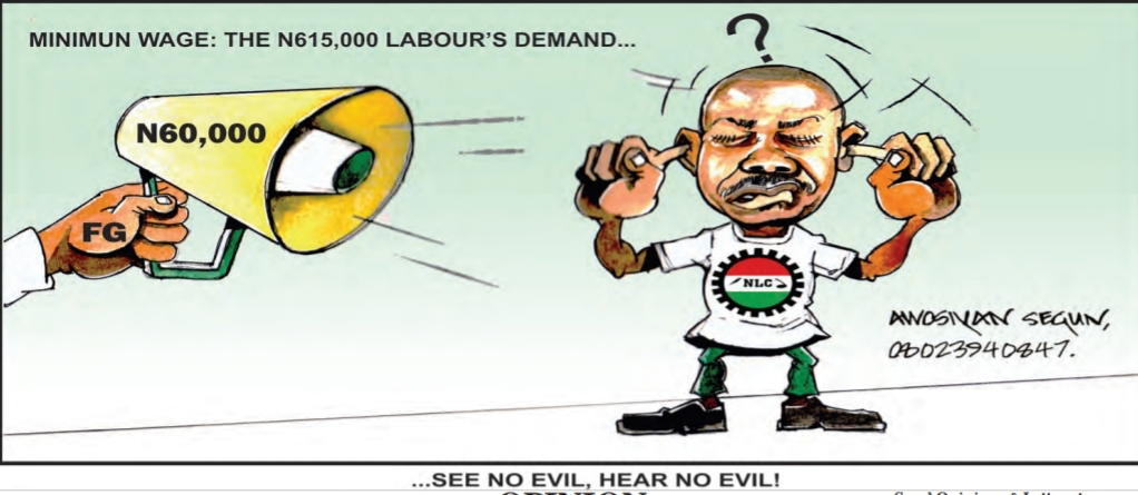 Cartoon: 'Raise minimum wage, not your voice ' - Vanguard News