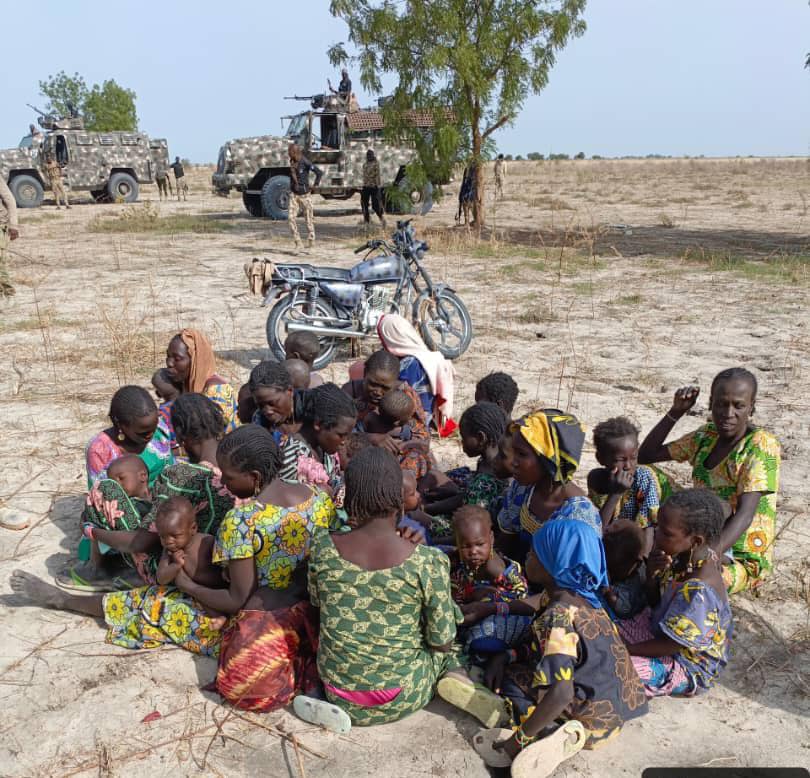 Troops rescue 34 women, children as 3 ISWAP terrorists surrender