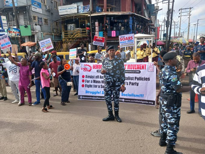Democracy Day: Protest begins in Lagos [photos] - Vanguard News