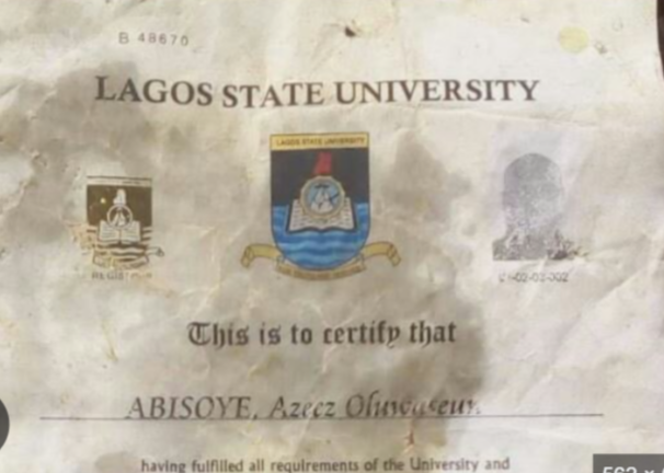 LASU management reacts to degree certificate found at 'suya' spot ...
