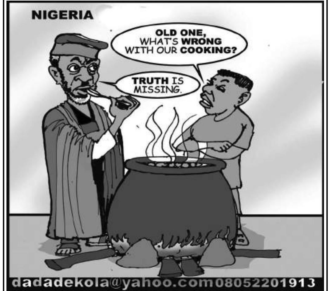 Cartoon: 'Baba, ask the gods; is it renewed truth?' - Vanguard News