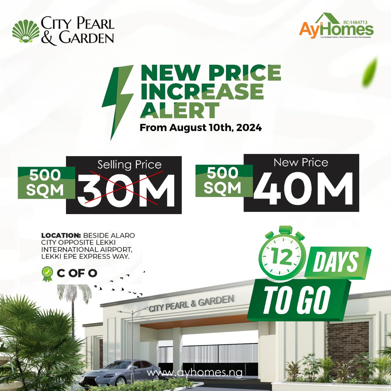 AY Homes: City Pearl And Garden Prices Increase Soon – Invest Across ...