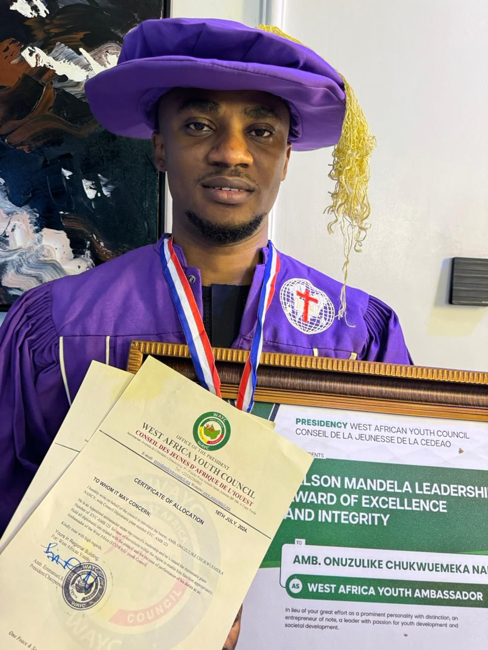 Chukwuemeka bags ECOWAS youth Ambassador award - Vanguard News