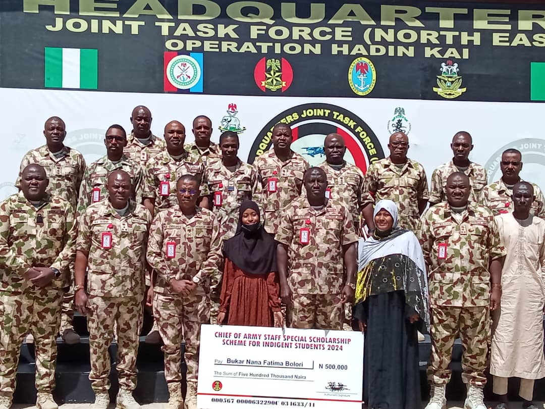 Army authority awards scholarship to Borno indigene - Vanguard News