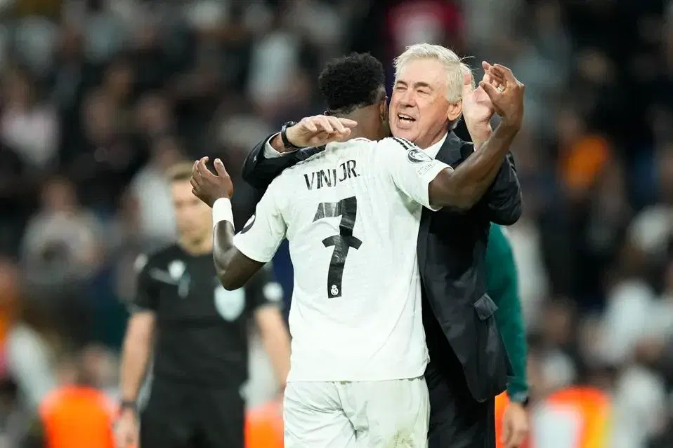 UCL: Ancelotti backs Vinicius to win 2024 Ballon d'Or after hat-trick ...