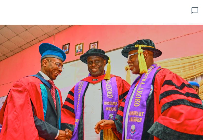 AAUA honours Aiyedatiwa, Adefarati, other with doctorate degrees