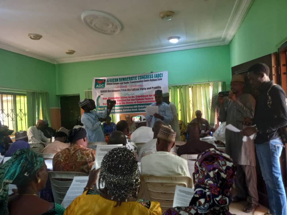 10,000 Labour Party members defect to ADC in Kaduna - Vanguard News
