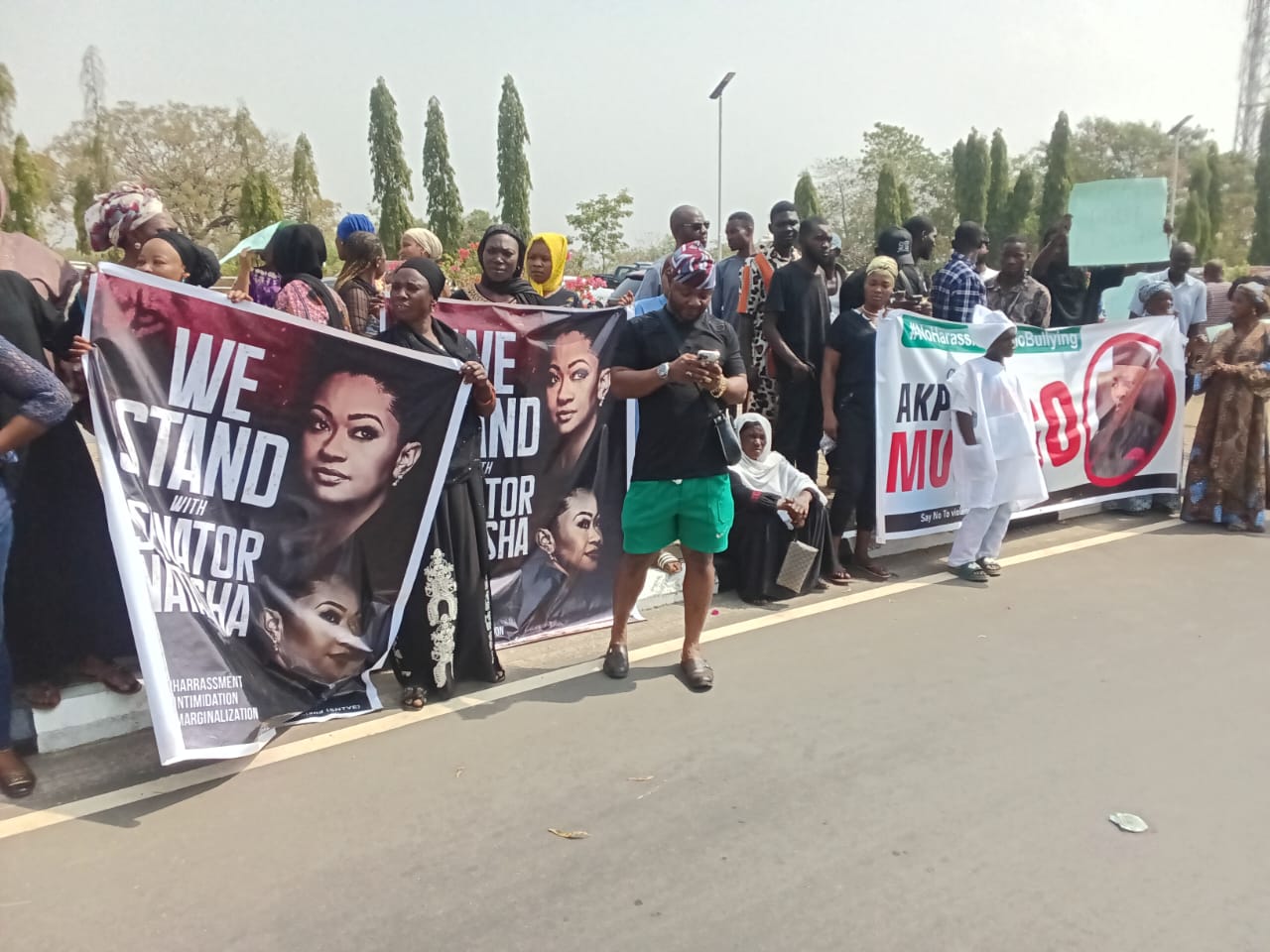 Natasha Akpoti's supporters dispersed at NASS gate with tear gas ...