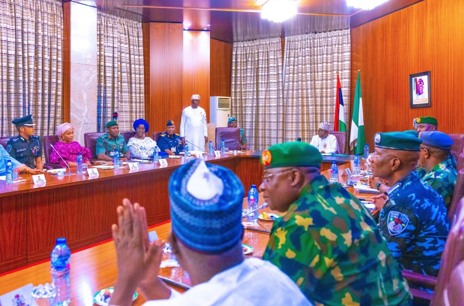 Tinubu in closed-door meeting with security chiefs - Vanguard News