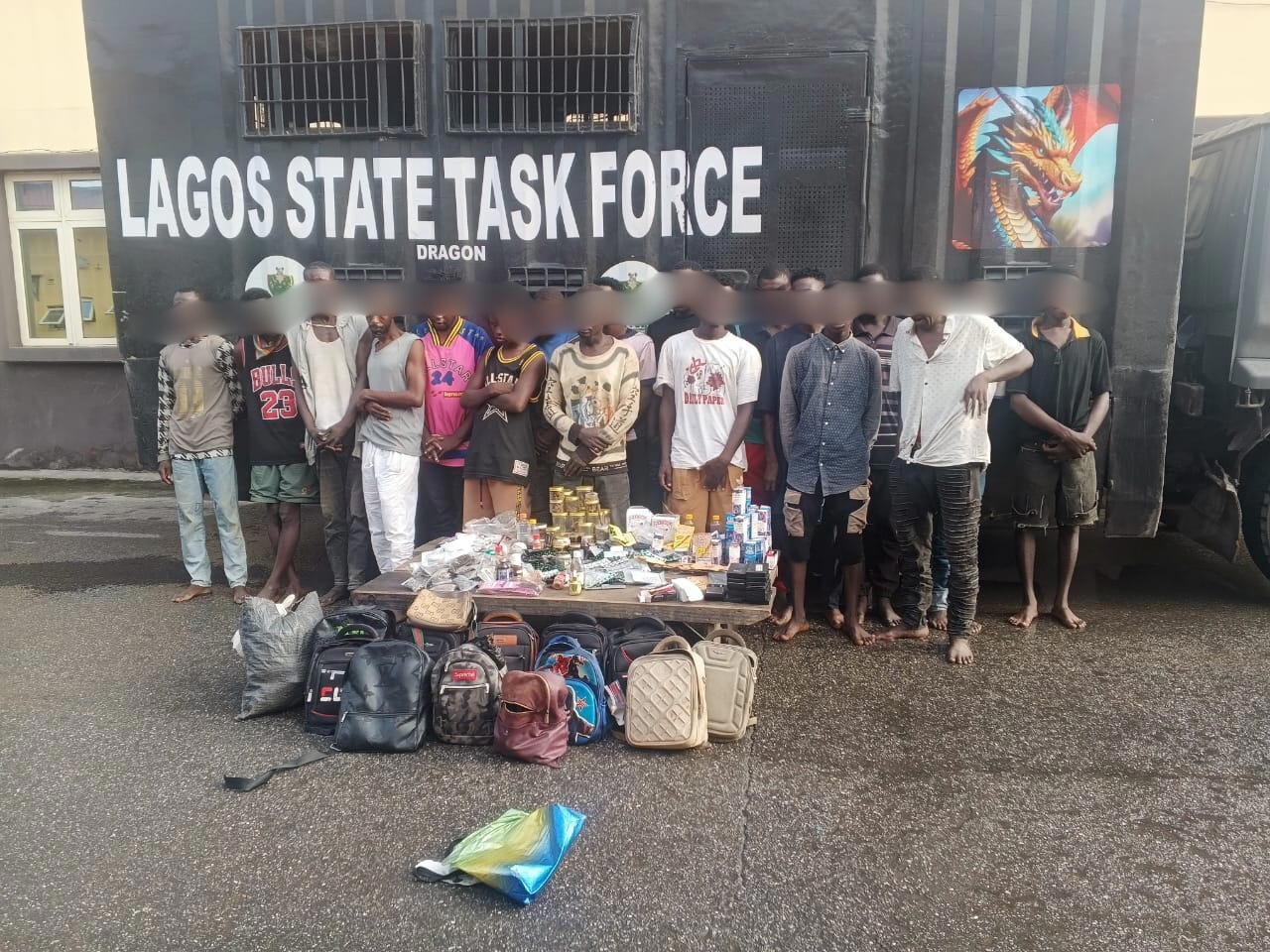 Lagos taskforce busts illicit drug peddlers, arrest 19 suspects - Vanguard News