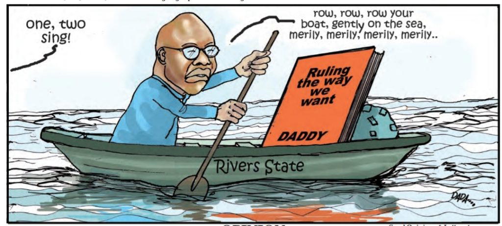 Cartoon: 'Yes, Baba, your decision is Rivers of joy' - Vanguard News