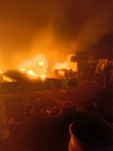 Updated: Fire guts trailers, stalls at Berger Suya Park in Lagos ...
