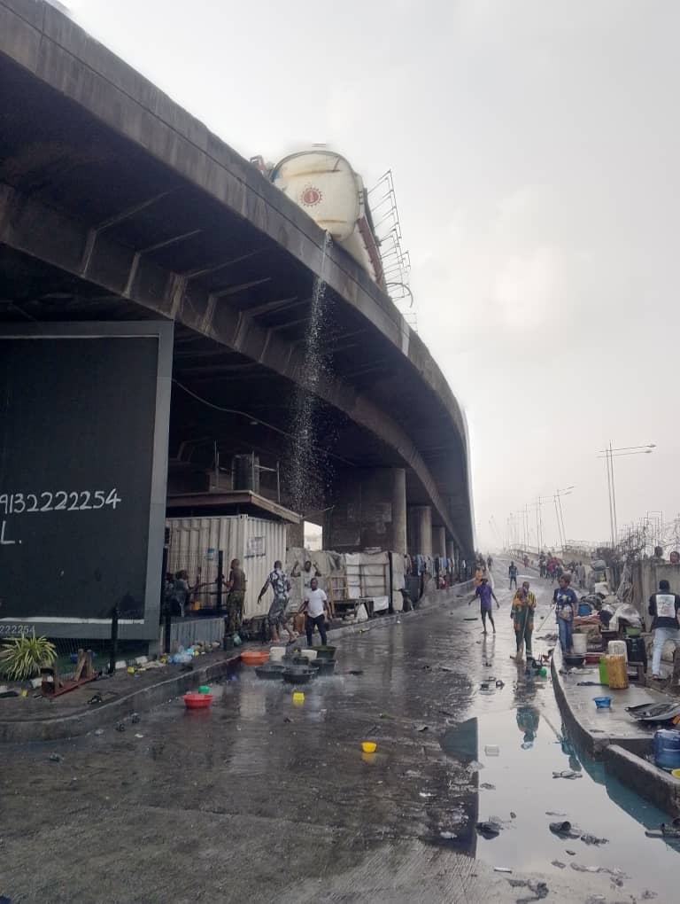 Disaster averted as overturned tanker spills diesel on Liverpool Bridge ...