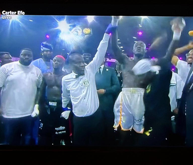 Carter Efe defeats Portable in celebrity boxing showdown - Vanguard News