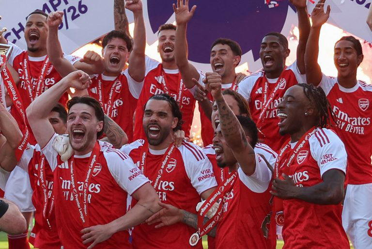 Photos: Arsenal lift Premier League trophy after 22 years - Vanguard News